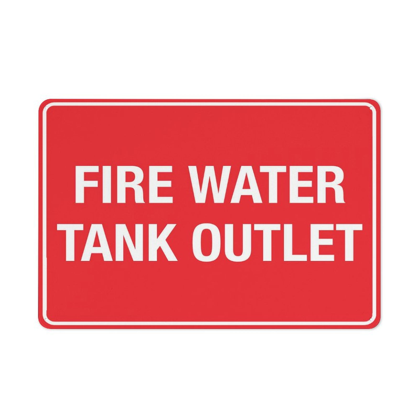 Fire Water Tank Outlet Sign Signs Outdoor, Uv Printed Aluminum 12 X 8 ...