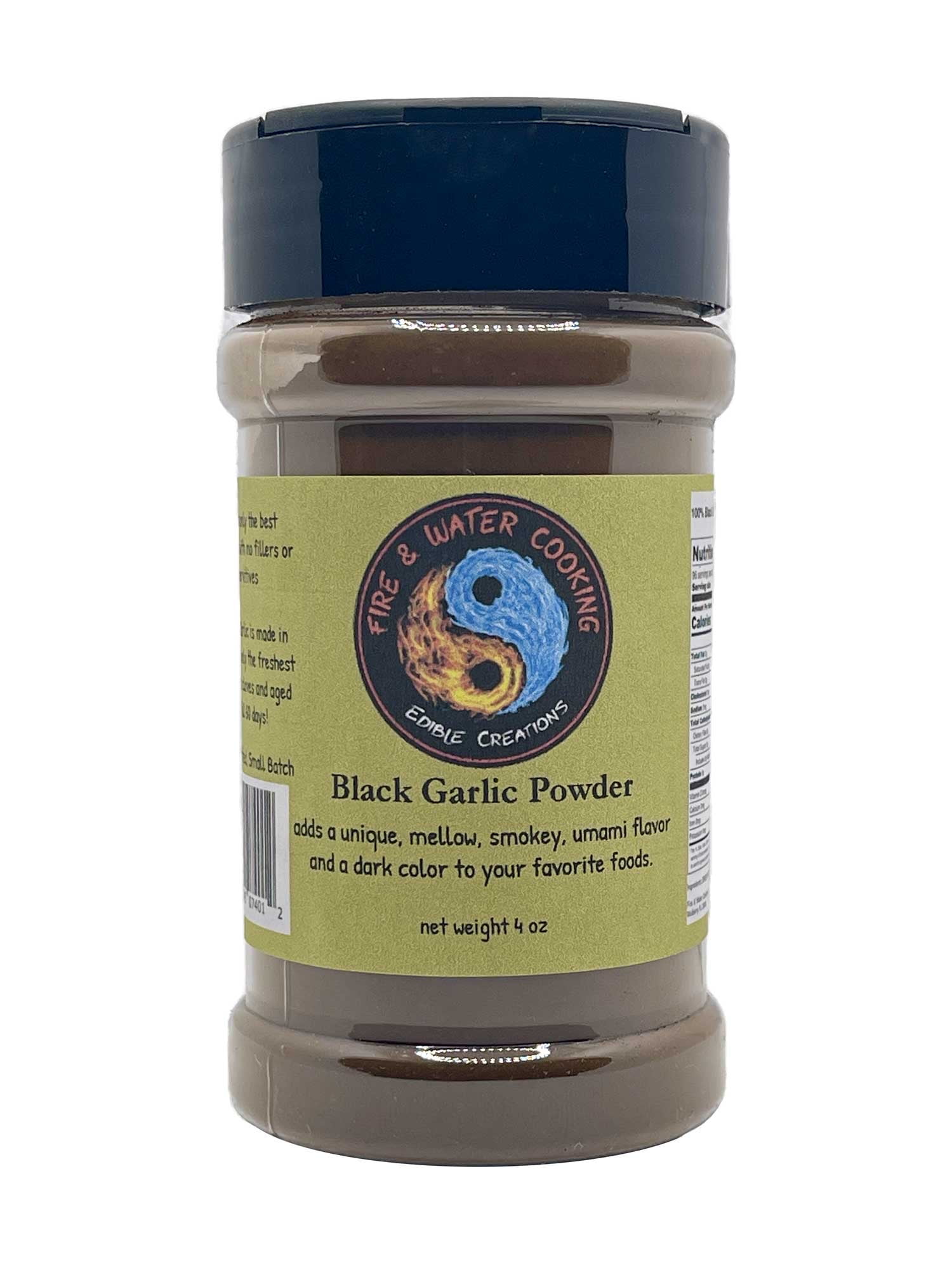 Fire and Water Cooking Gourmet 100% Pure Black Garlic Powder 4 oz ...