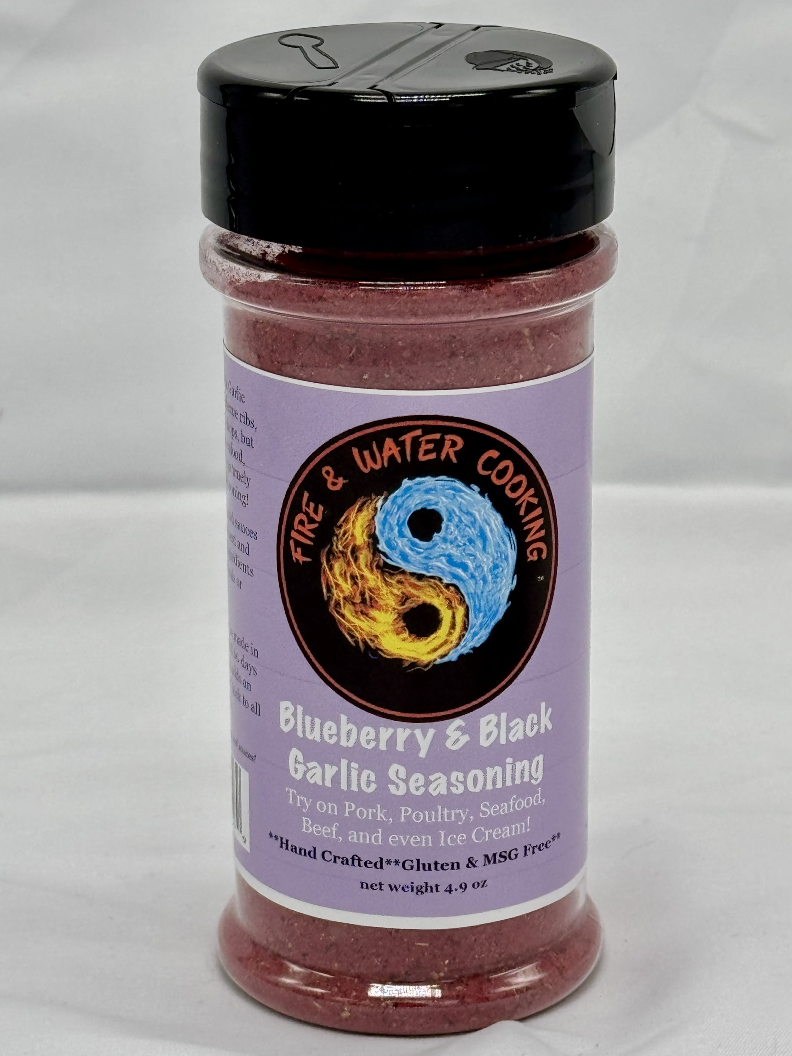 Fire and Water Cooking Gourmet Seasoning: Blueberry, Black Garlic Spice ...