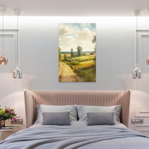 FireDeer Rustic Farmhouse Wall Art Classical French Country Landscape ...