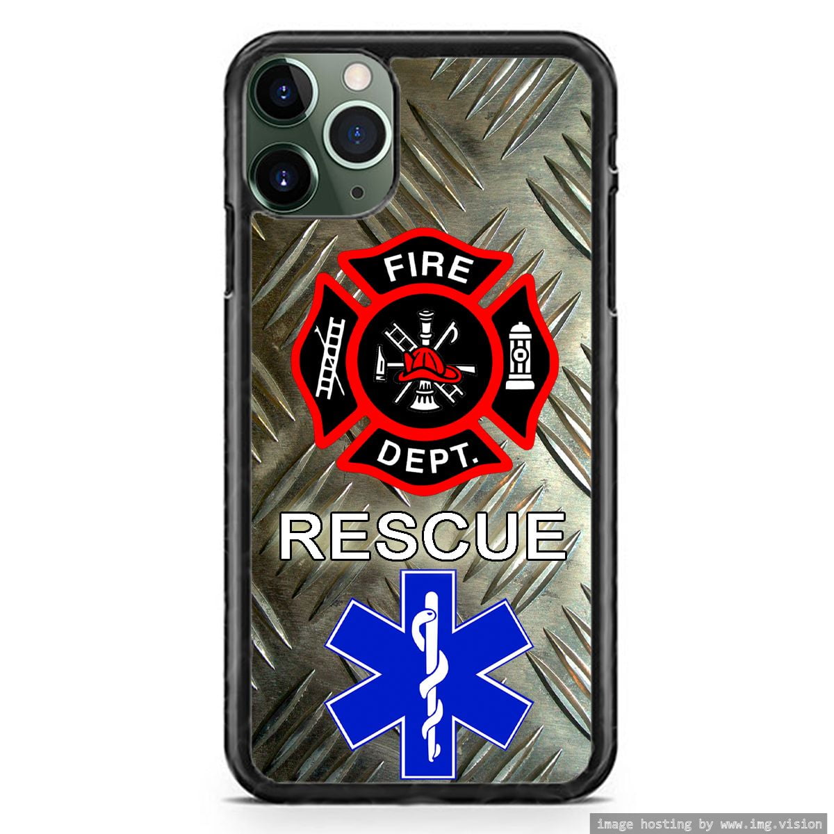 FireFighter Medic Rescue First Responders Slim Shockproof Hard Rubber ...