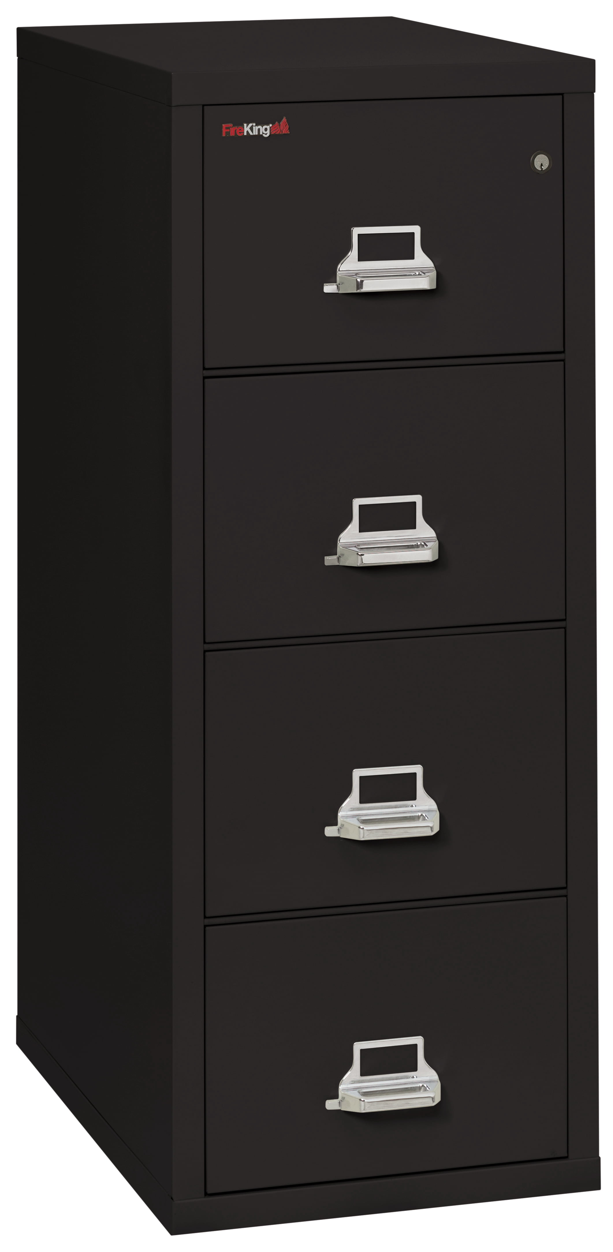 FireKing Black 1 Hour Fire Resistant File Cabinet - 4 Drawer Letter 31 ...