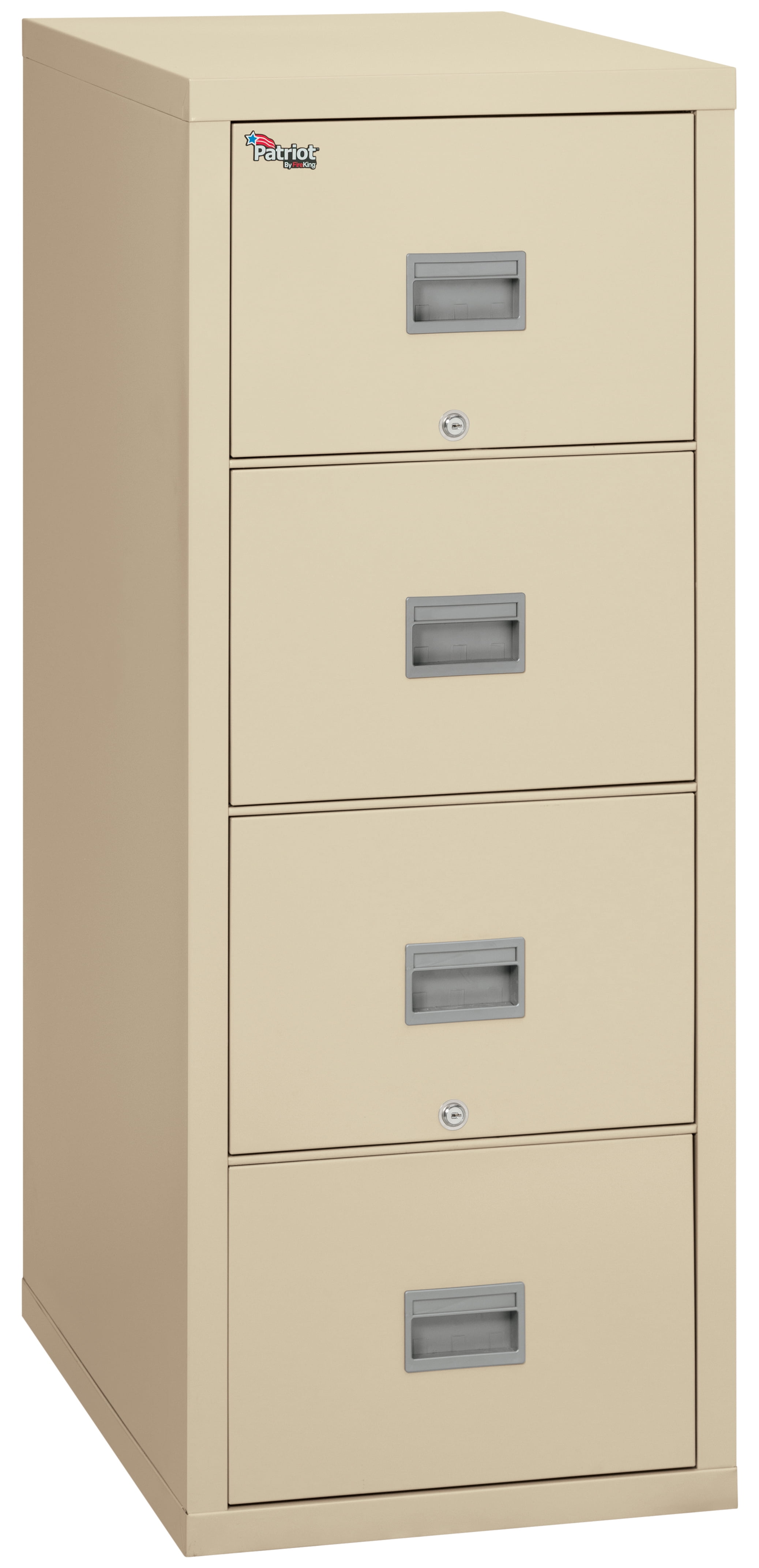 FireKing Parchment Patriot 1 hour fire resistant 31" depth file cabinet ...