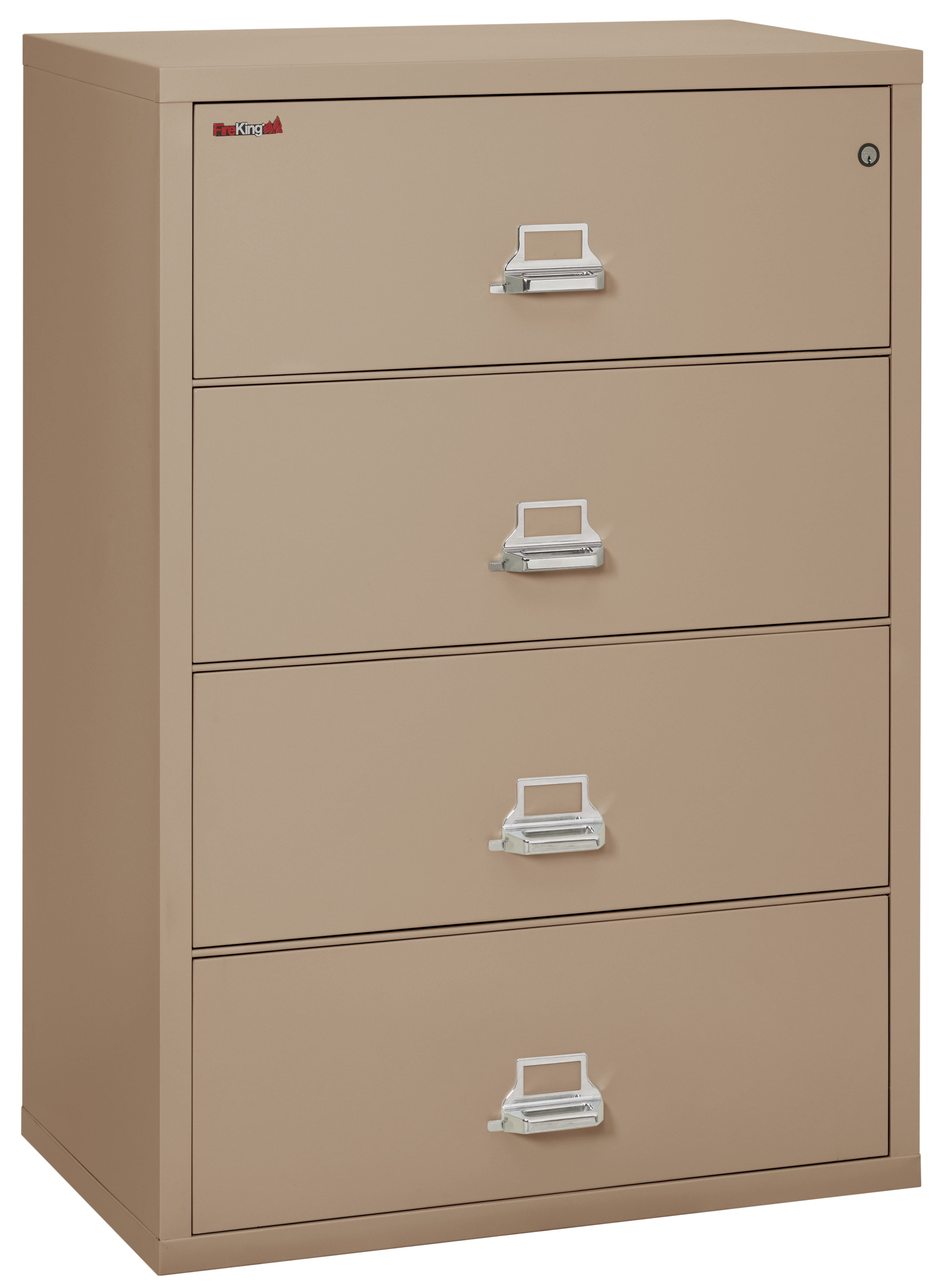 FireKing Taupe Fire Resistant File Cabinet - 4 Drawer Lateral 38" wide ...