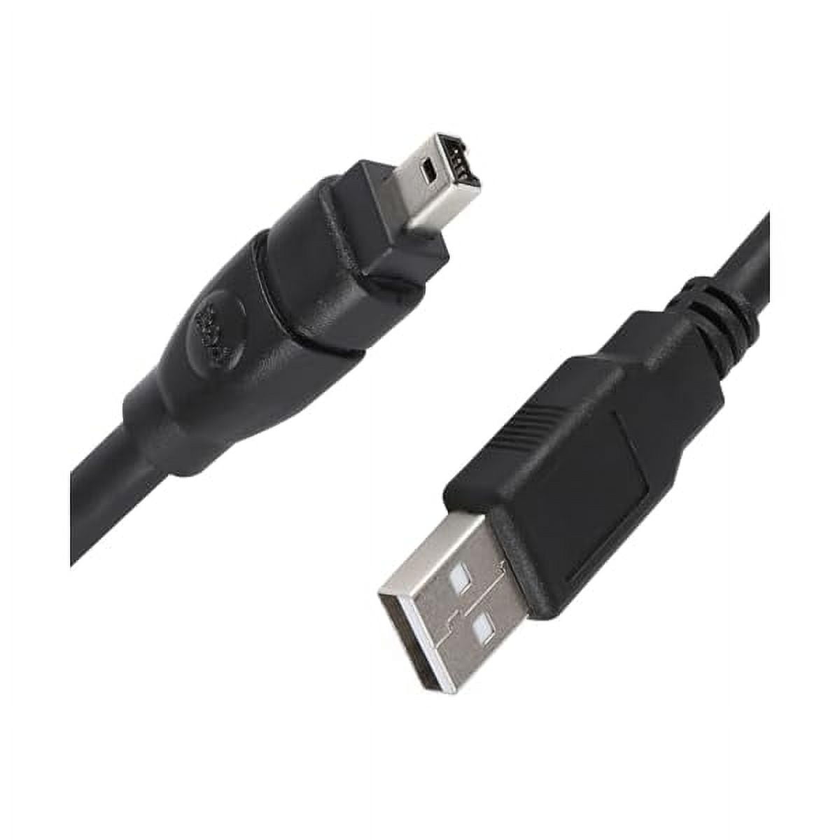 FireWire IEEE 1394 Cable for Data Transfer, USB to 4-Pin Connectors ...