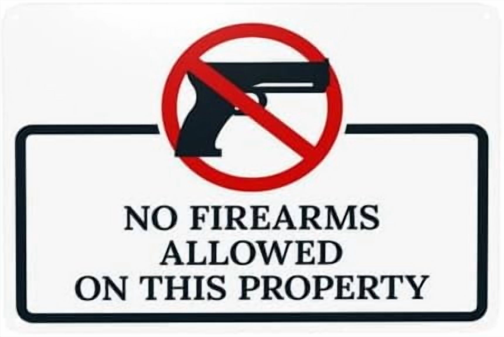 No Allowed On This Property With Graphic Warning Sign, Door Security ...