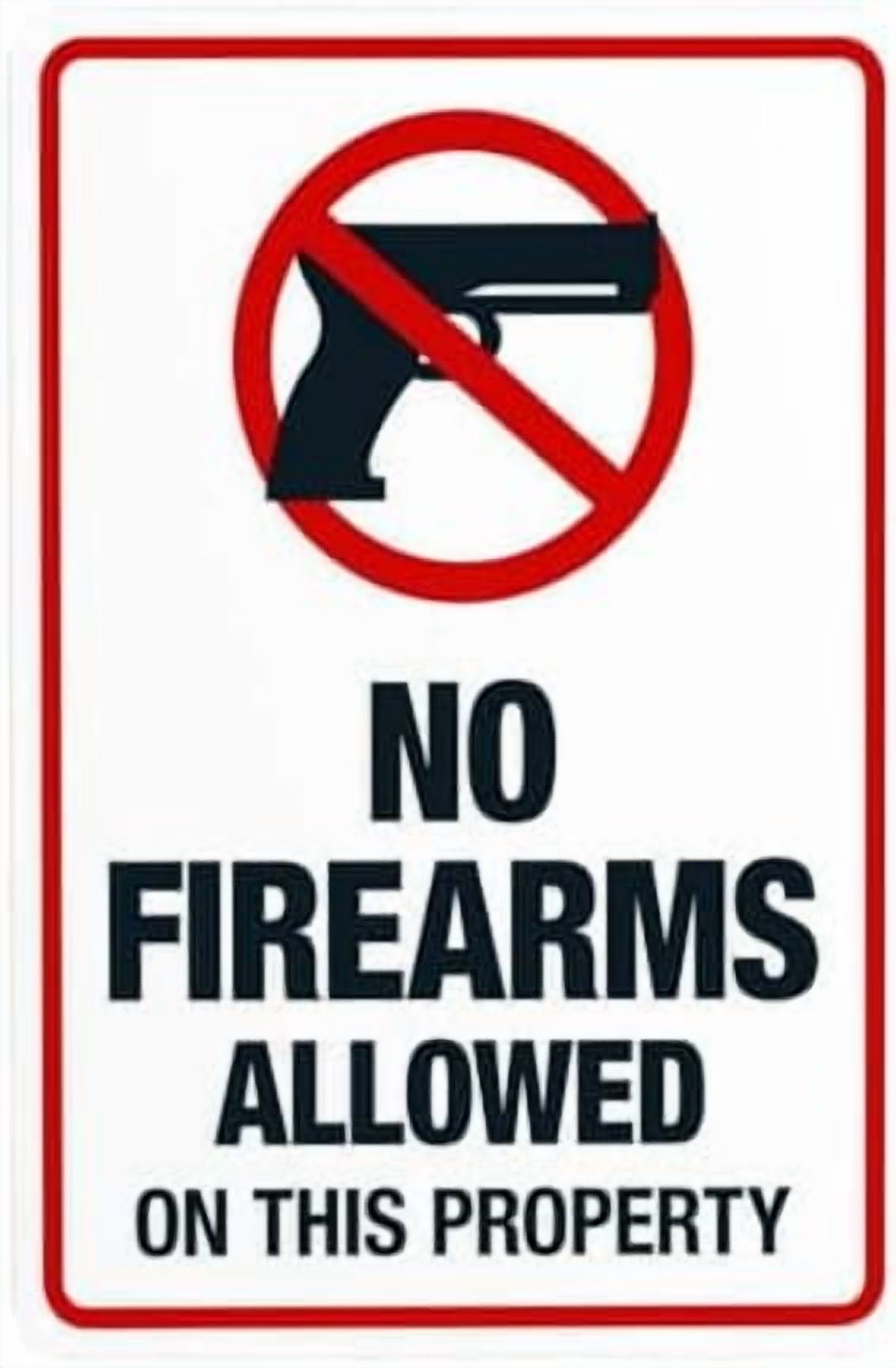 No Allowed on Property Warning Sign, Door Security Metal Signs for ...