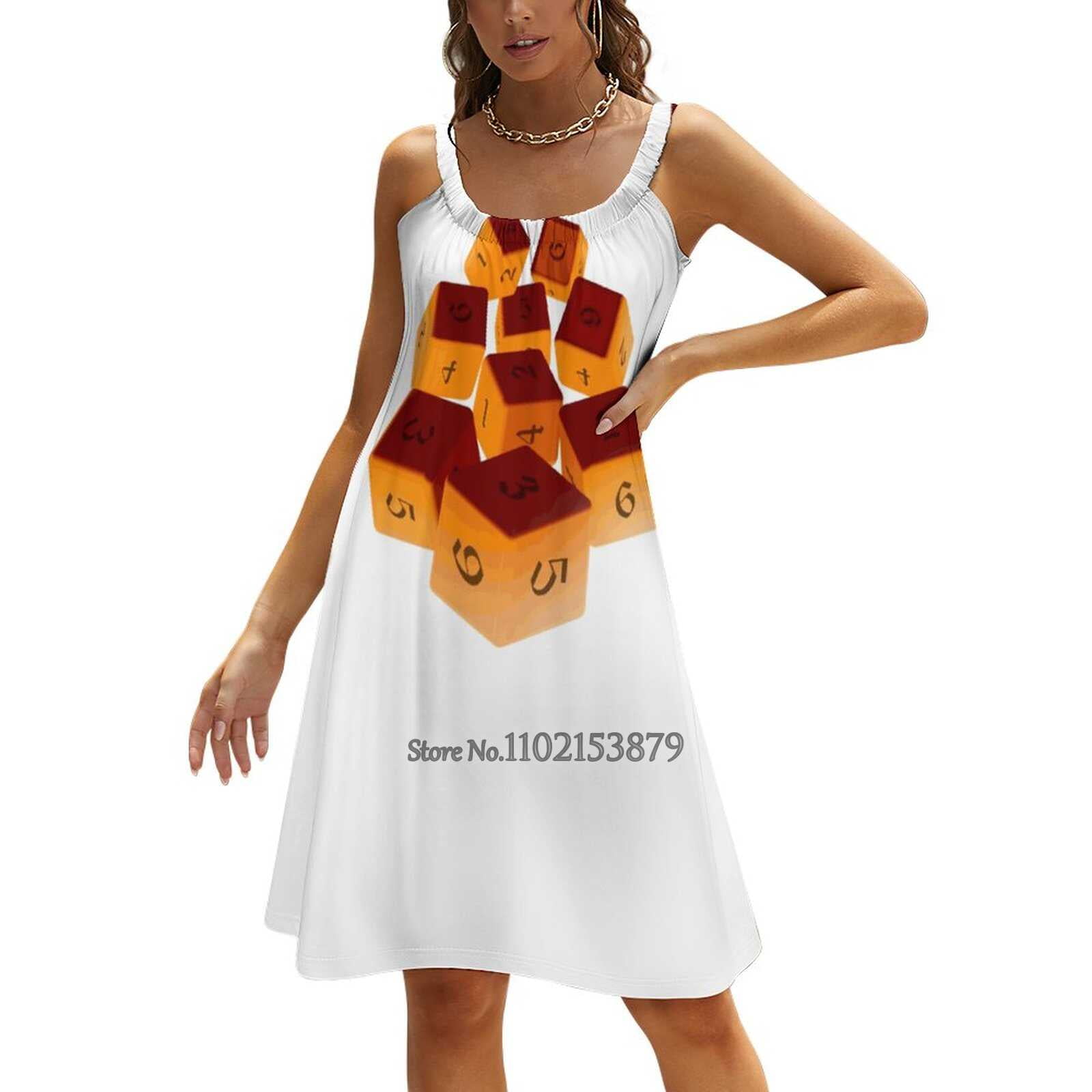 Fireball 8D6 ( D&D Spell Shirt ) Square Neck Dress Summer Dress Women ...