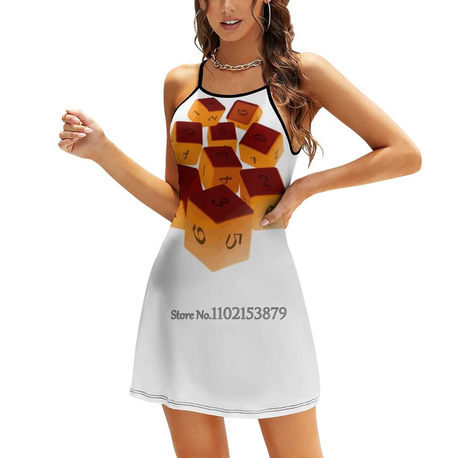 Fireball 8D6 ( D&D Spell Shirt ) Square Neck Dress Summer Dress Women ...