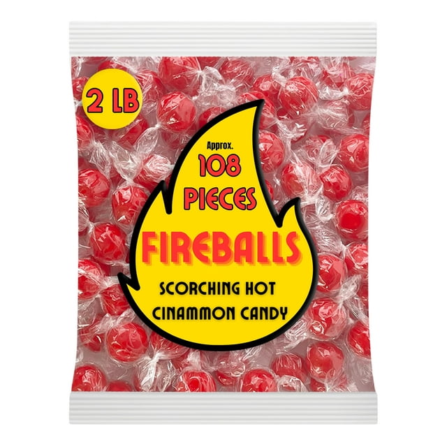 Fireball Candy Bulk - 2 LB Red Hot Jawbreaker Candy - Cinnamon Hard ...