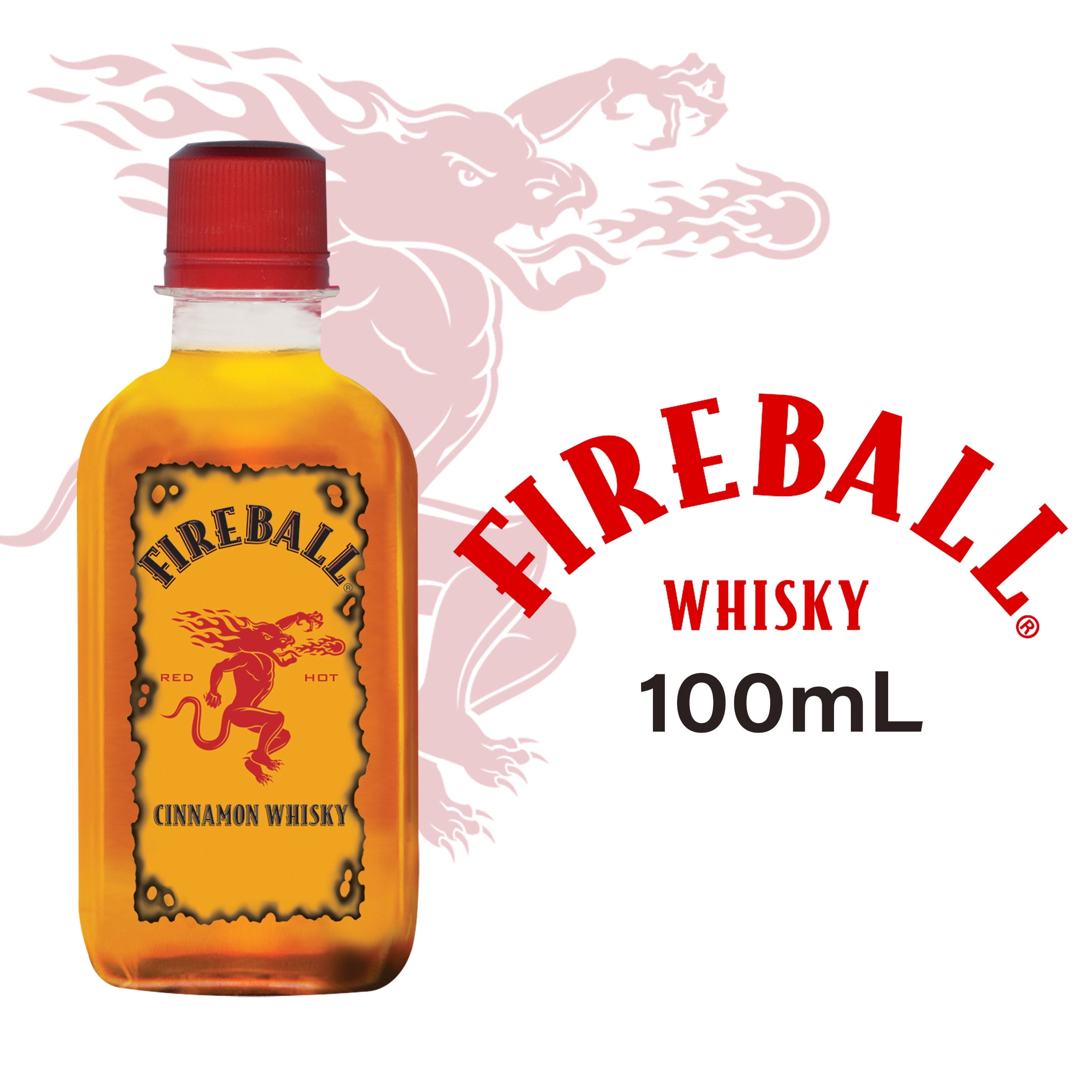 Fireball Cinnamon Whiskey, 100ml Plastic Bottle, 33% Alcohol - Walmart.com