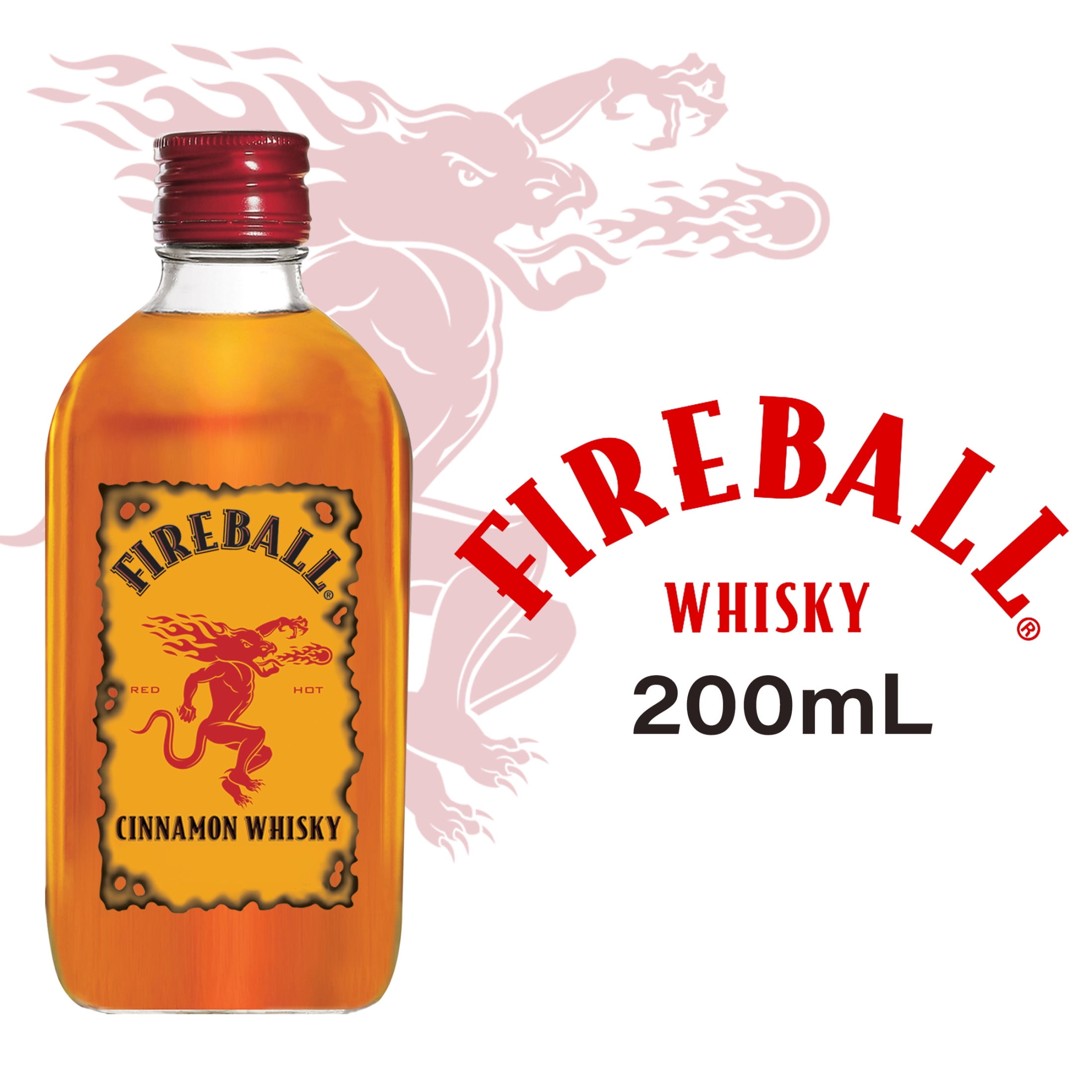 Fireball Cinnamon Whiskey, 200ml Plastic Bottle, 33% Alcohol - Walmart.com