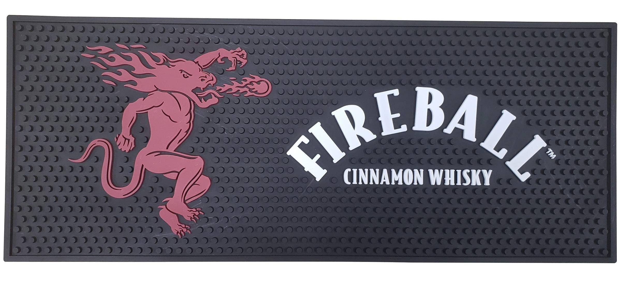 Fireball Cinnamon Whisky Extra Large Bar Mat Spill Mat Rail Drip Mat ...