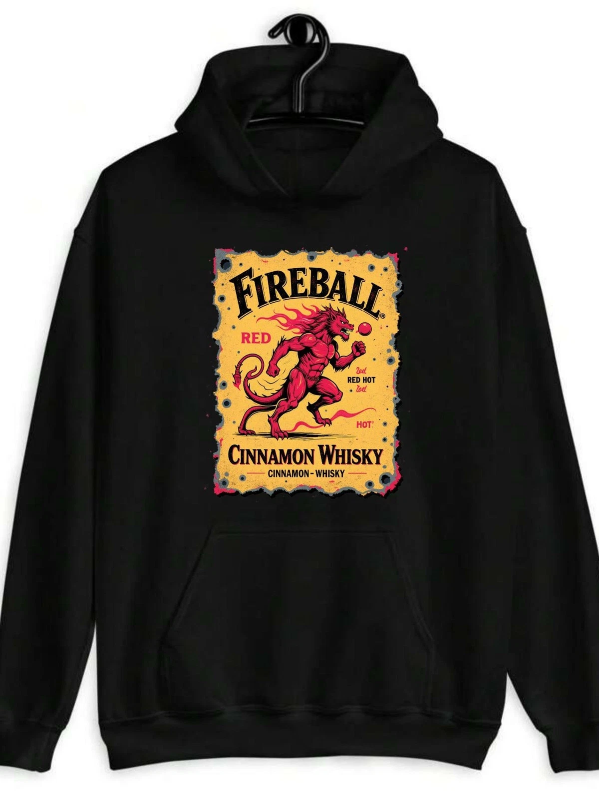 Fireball Cinnamon Whisky Logo Dragon Graphic Unisex Print Hoodie Shirt ...