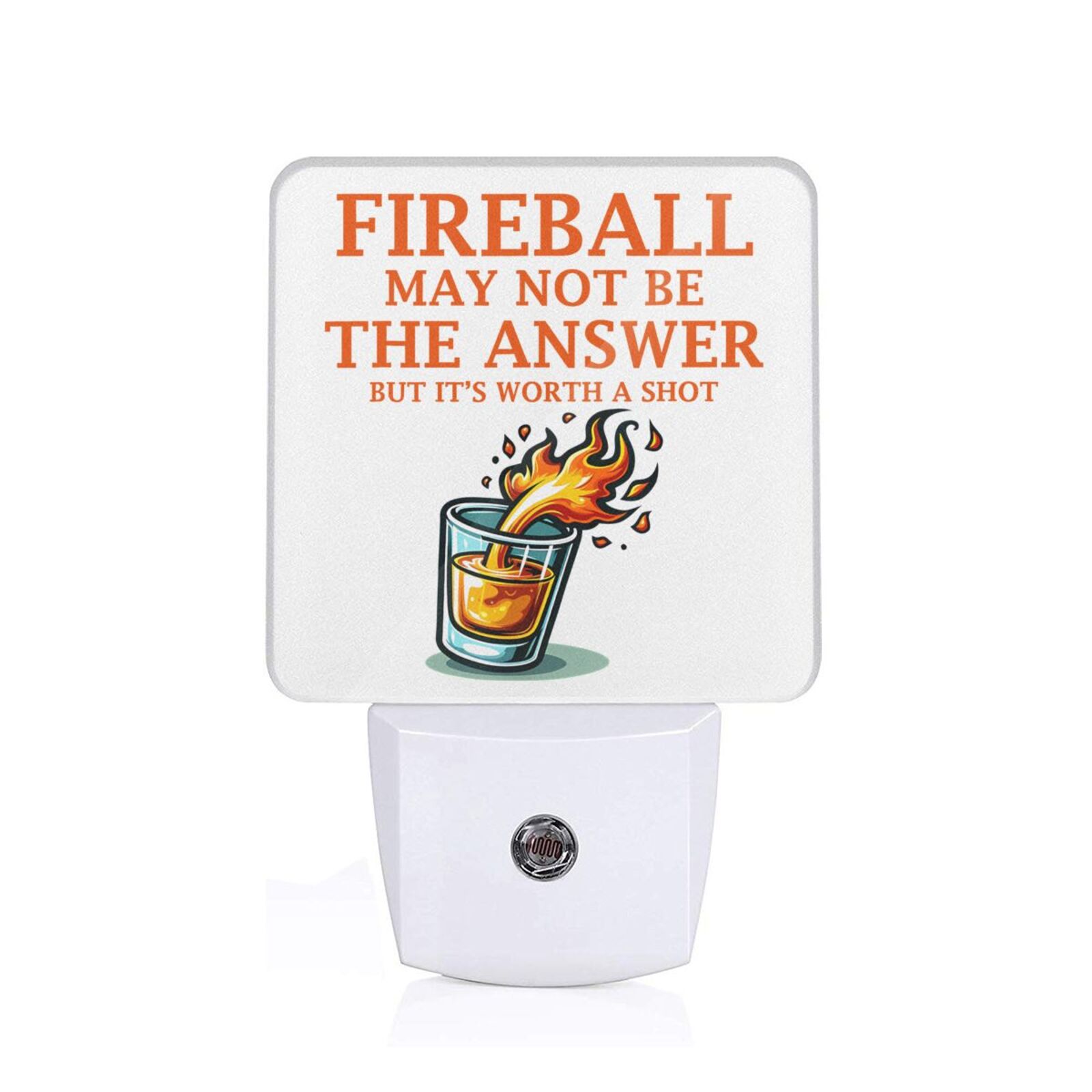 Fireball Cinnamon Whisky Night Lights Plug into Wall, Light Sensor ...