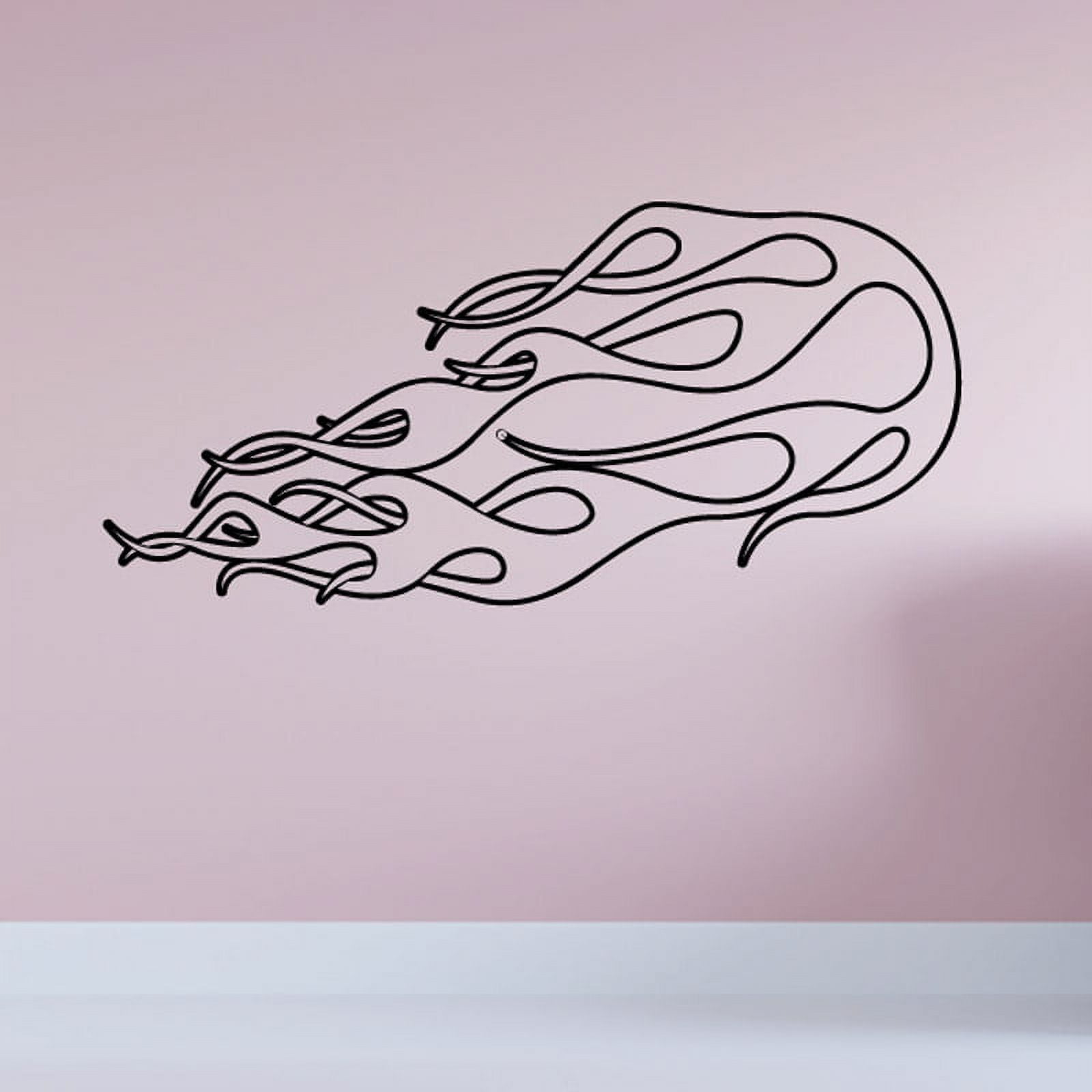 Fireball Ghost Flames Car Decal - Vinyl Decal - Wall Decal - CF170 - 36 ...