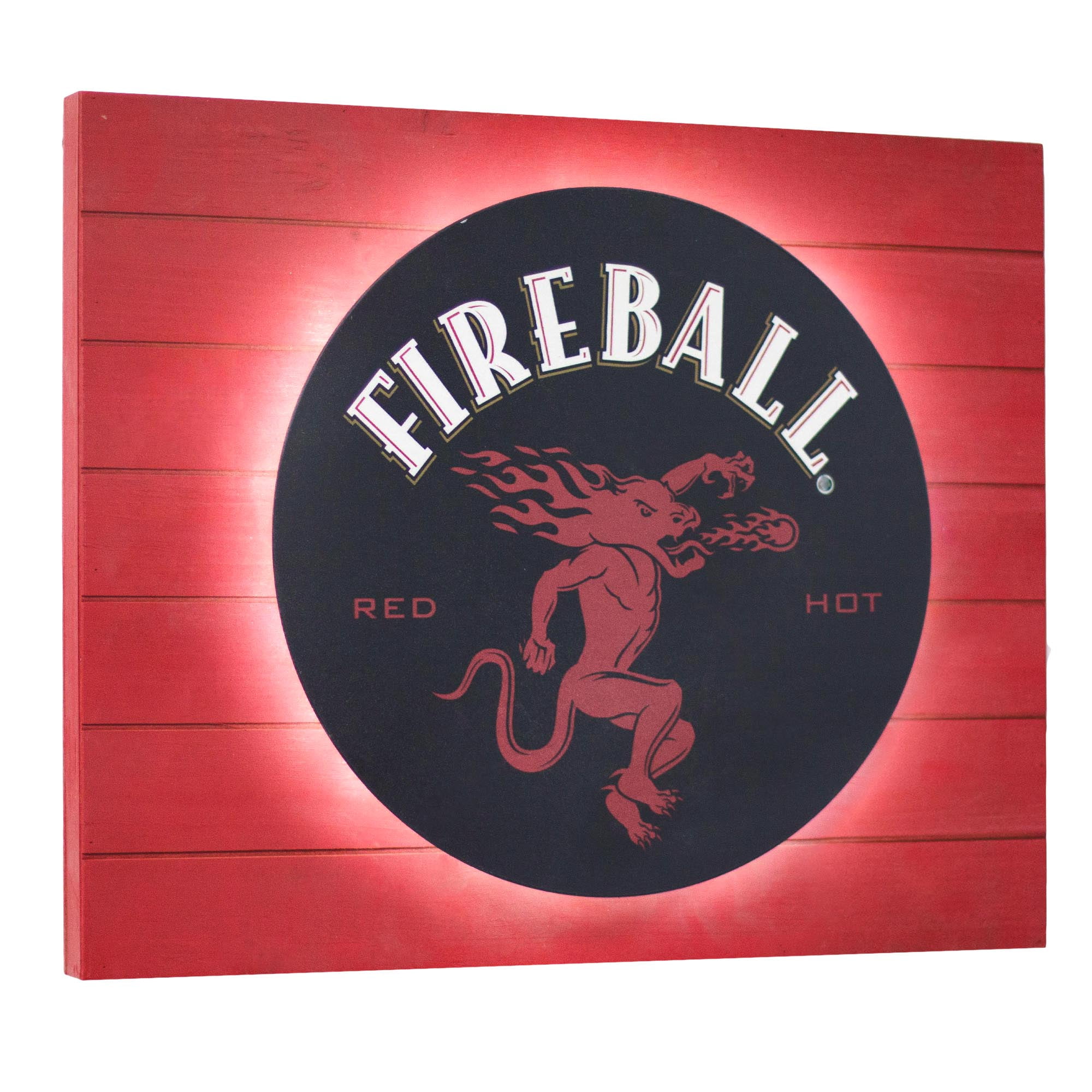 American Art Decor Black Fireball Whisky Vintage Metal Backlit LED Sign ...