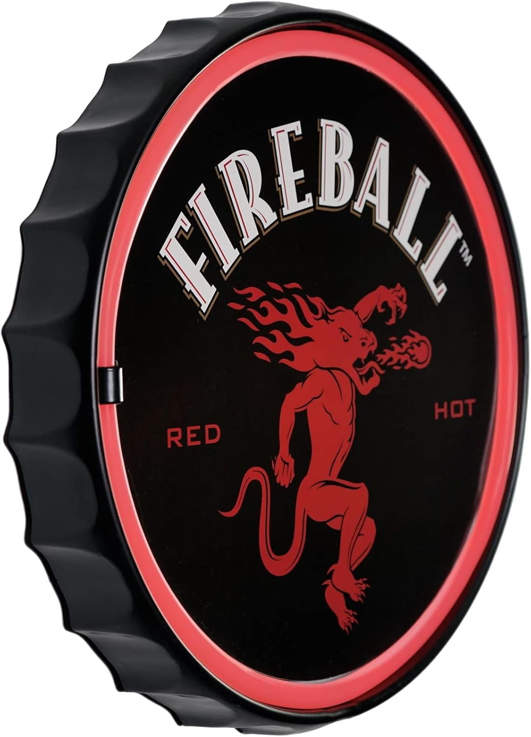 Fireball Red Hot Vintage Inspired LED Sign Retro Wall Decor for the ...