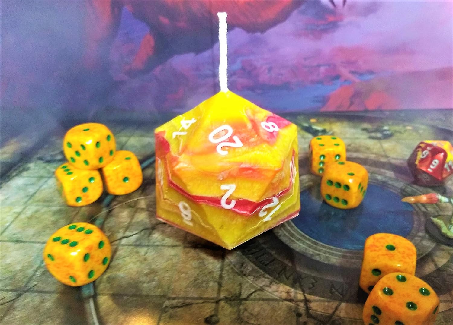 Fireball: Spell Series Natural D20 Candle - Walmart.com