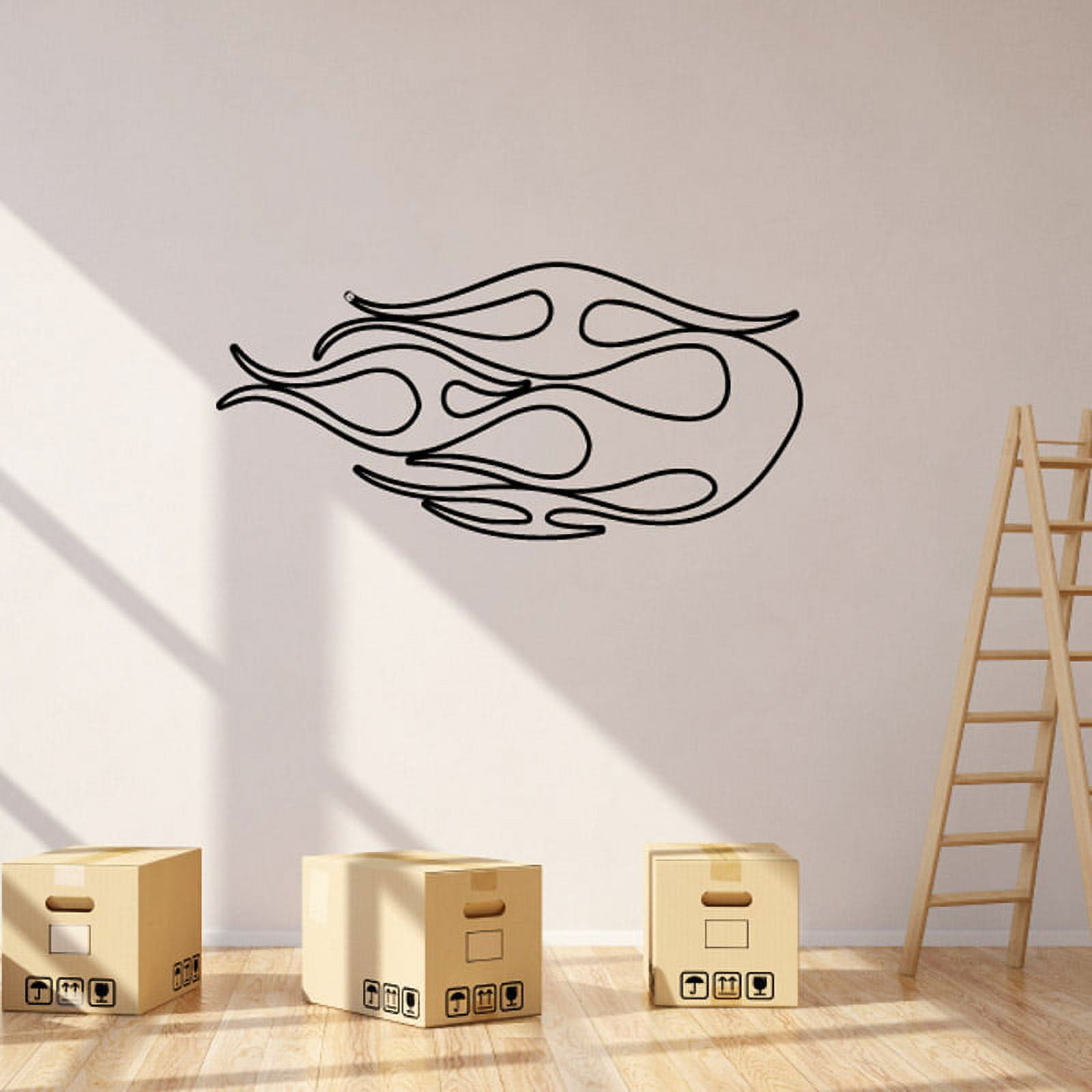 Fireball Twisted Ghost Flames Car Decal - Vinyl Decal - Wall Decal ...