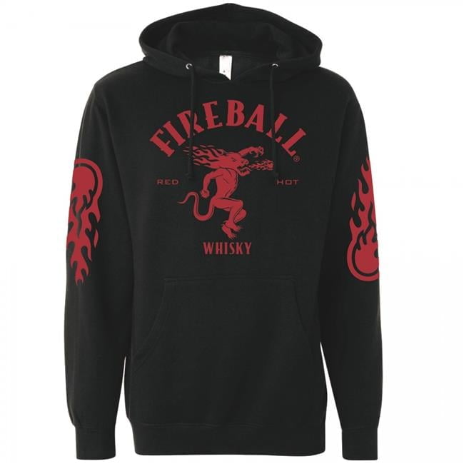 Fireball Whiskey Fireball Whisky Sleeve Print Hoodie - Extra Large ...
