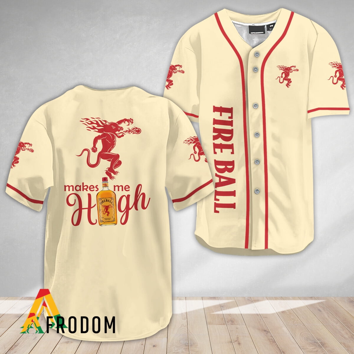 Fireball Whiskey Make Me High Baseball Jersey - Hot Sale 2026 - Walmart.com