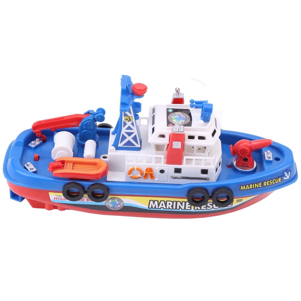 Fireboat Toy,Children Kids Fireboat Toy Water Spraying Ship Model with ...