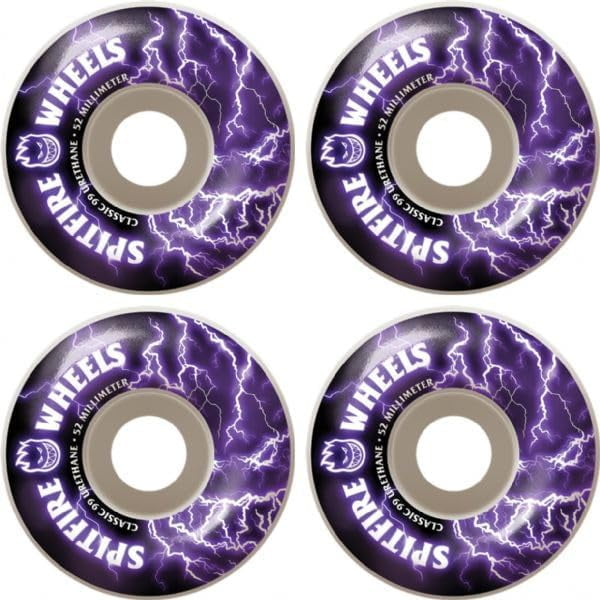 Firebolt White/Purple Skateboard Wheels - 52mm 99a (Set of 4) - Walmart.com
