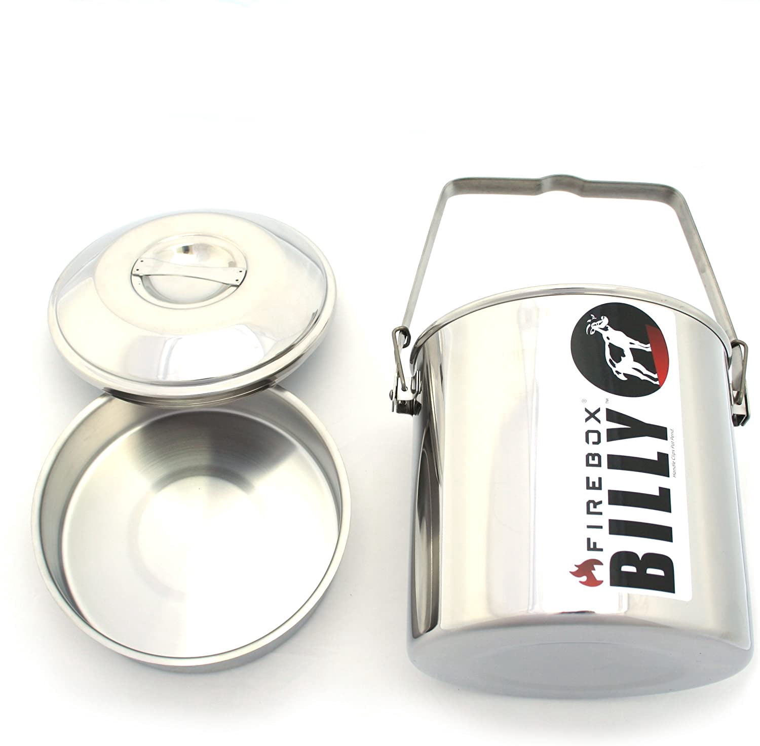 Firebox Locking Bail Handle Camping Pot, Billy Can Bushcraft Kit ...