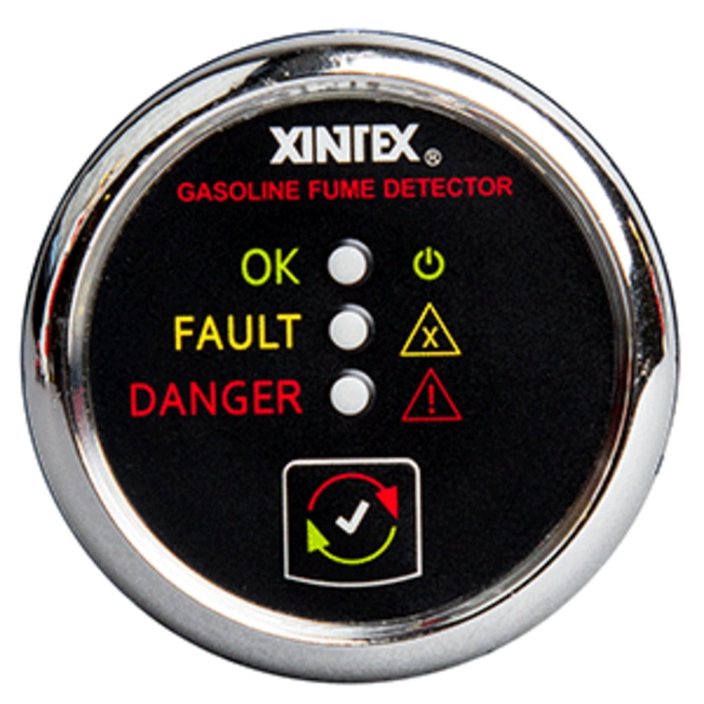 Fireboy-Xintex Gasoline Fume Detector - Chrome Bezel - 12/24V - Walmart.com