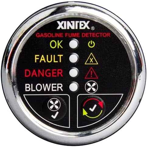 Fireboy-Xintex Gasoline Fume Detector w/Blower Control - Chrome Bezel ...