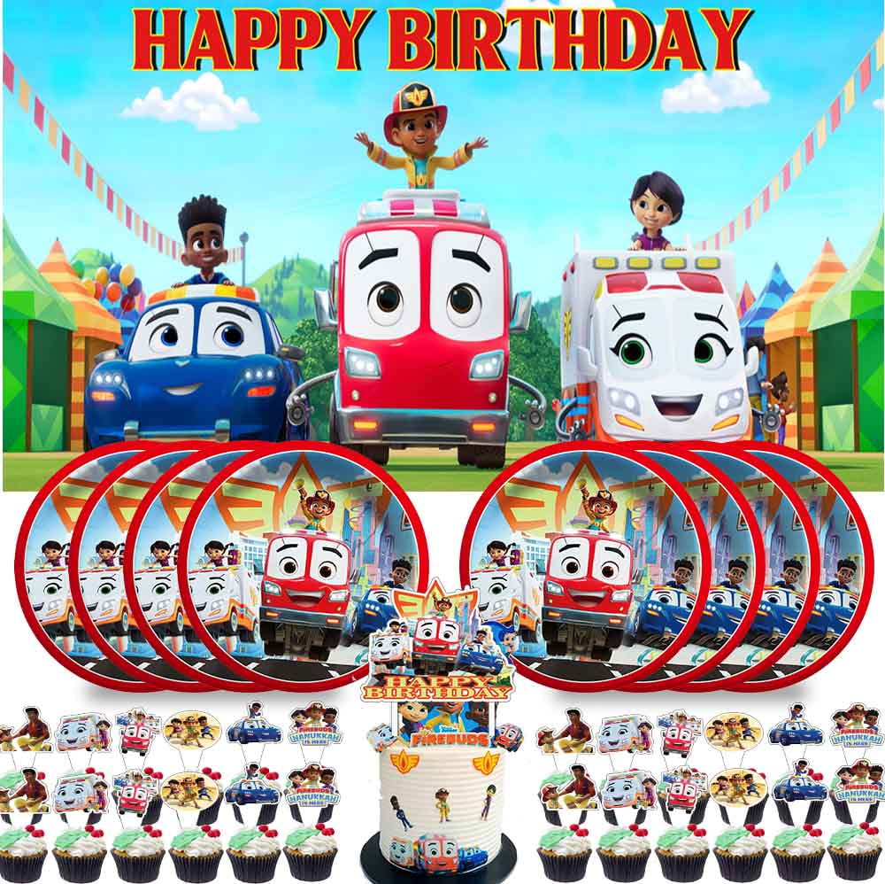 Firebuds Party Supplies Birthday Decorations Plates Banner Kids Cake ...
