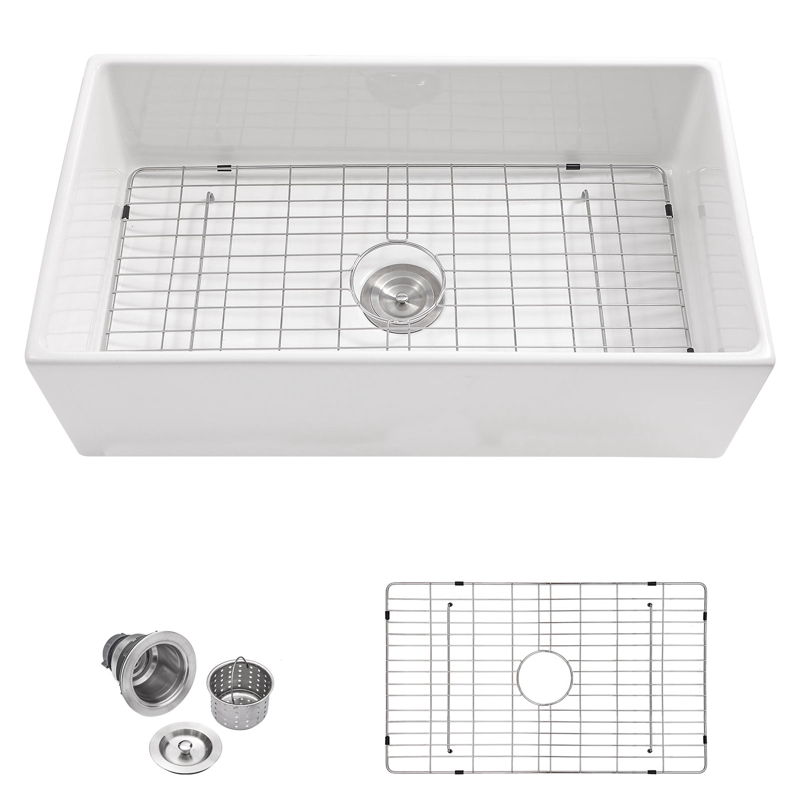 Fireclay Farmhouse Sink 30 Inch White Farmhouse Sink Apron Front Sink ...