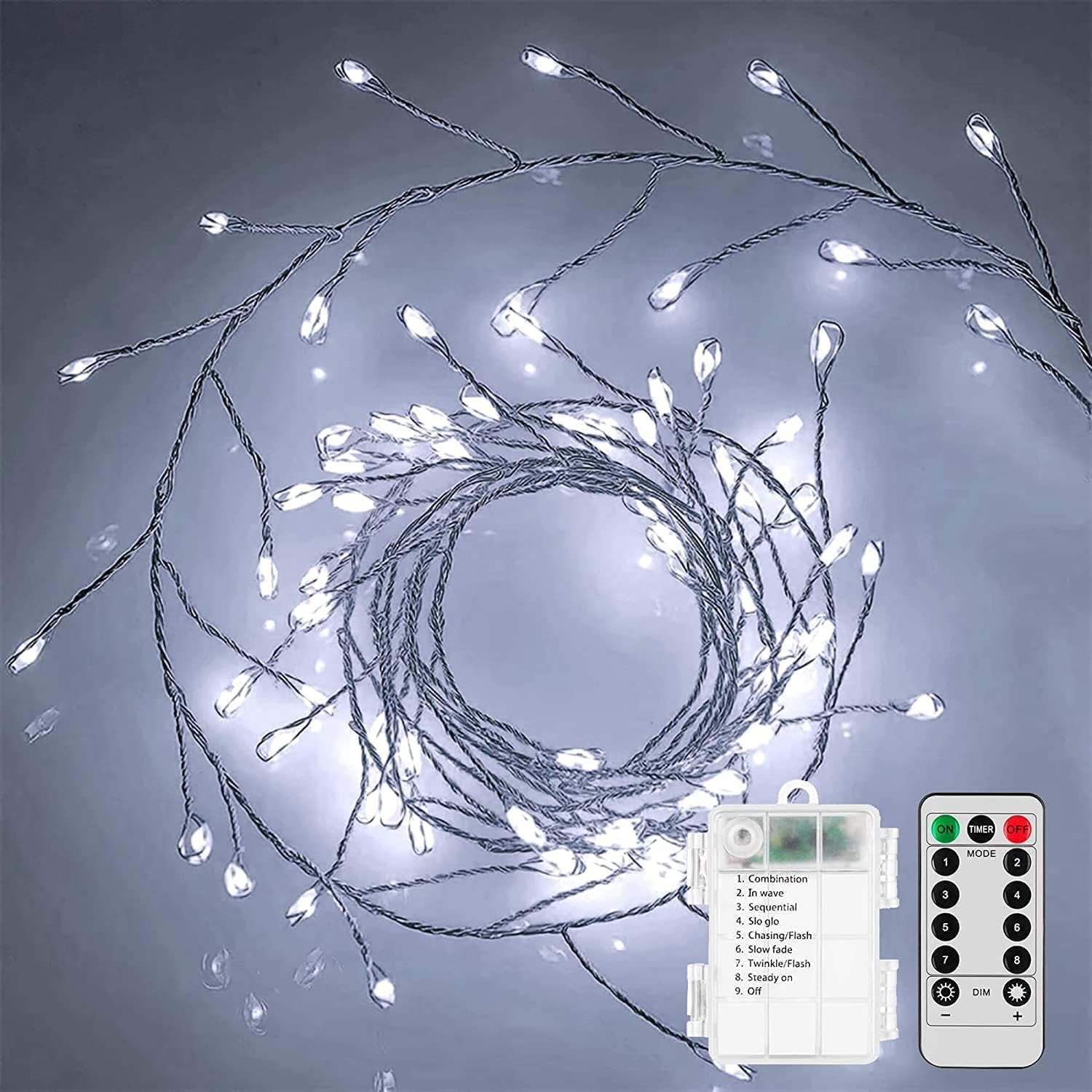 Firecrackers String Lights with Remote 29.5Ft 300 LED Waterproof ...