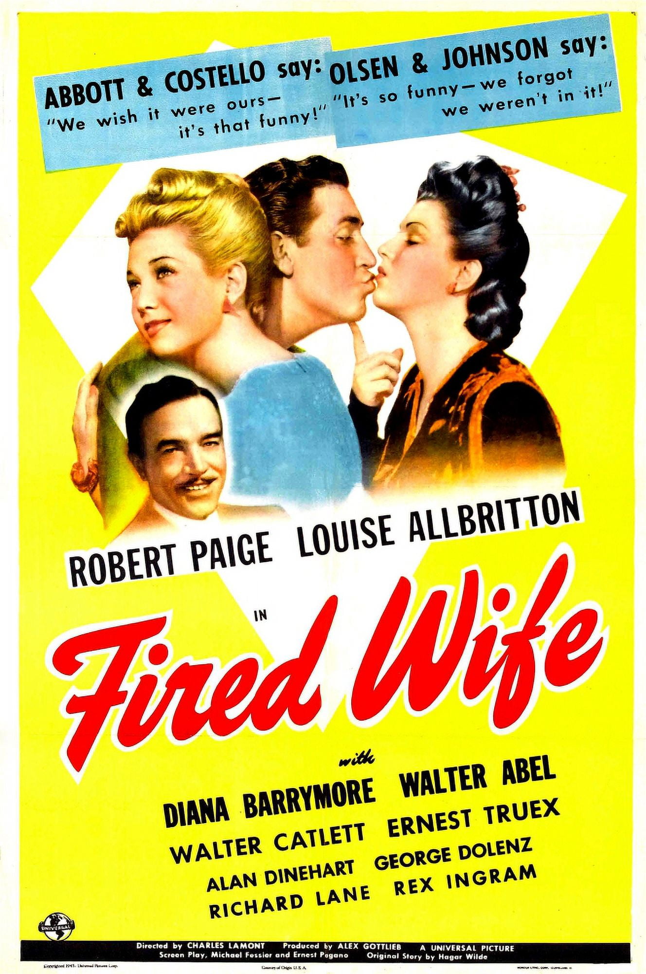 Fired Wife Us Poster From Left: Walter Abel Louise Allbritton Robert ...
