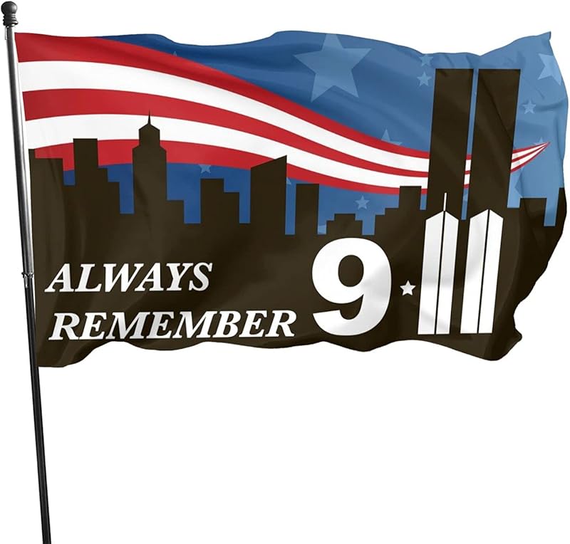 Firefighter 343 Memorial 9-11 We Will Remember Flag 3x5ft Patriot Day ...