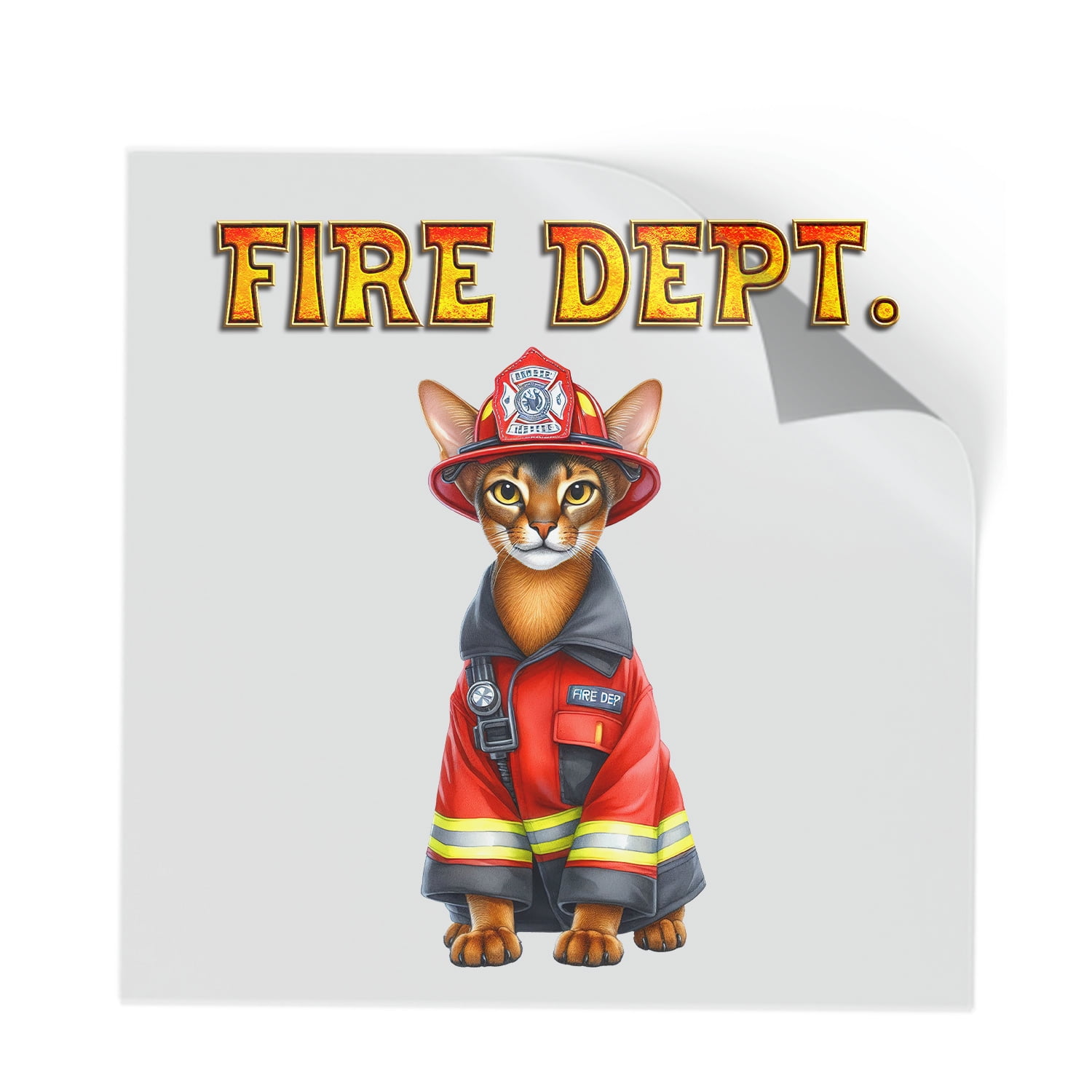Firefighter Abyssinian Hero Rescue Fire Dept Fireman USA Flag Cutout ...