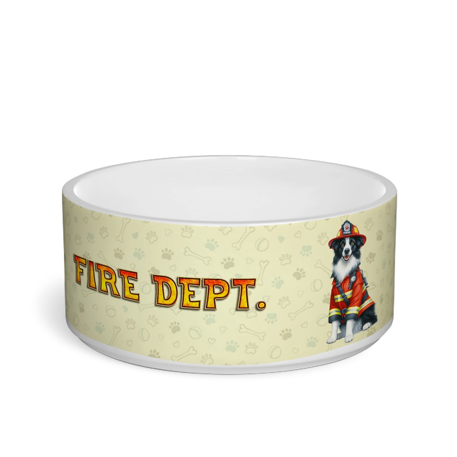 Firefighter Border Collie Hero Rescue Fire Dept Fireman USA Flag ...