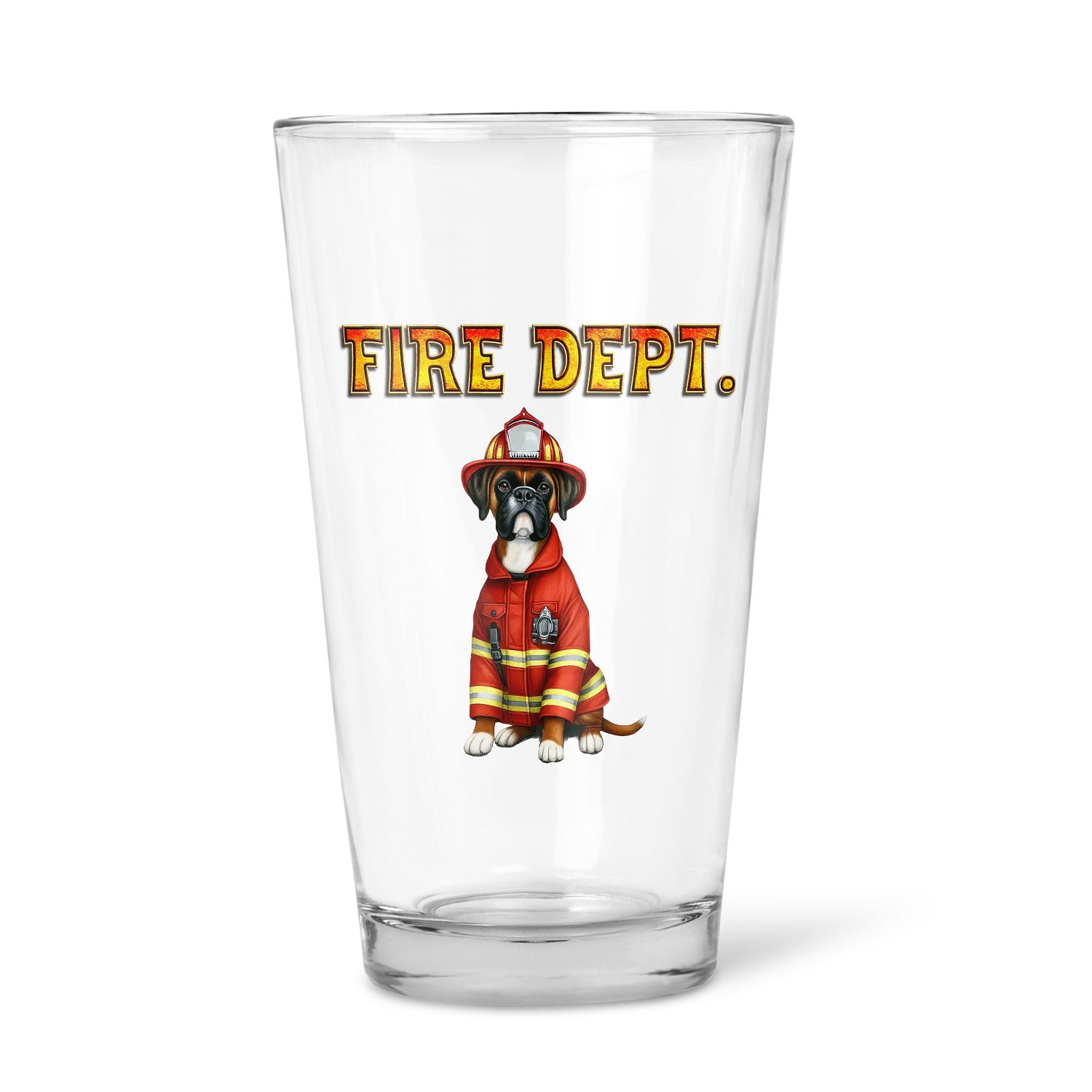 Firefighter Boxer Hero Rescue Fire Dept Fireman USA Flag 16oz Pint Beer ...