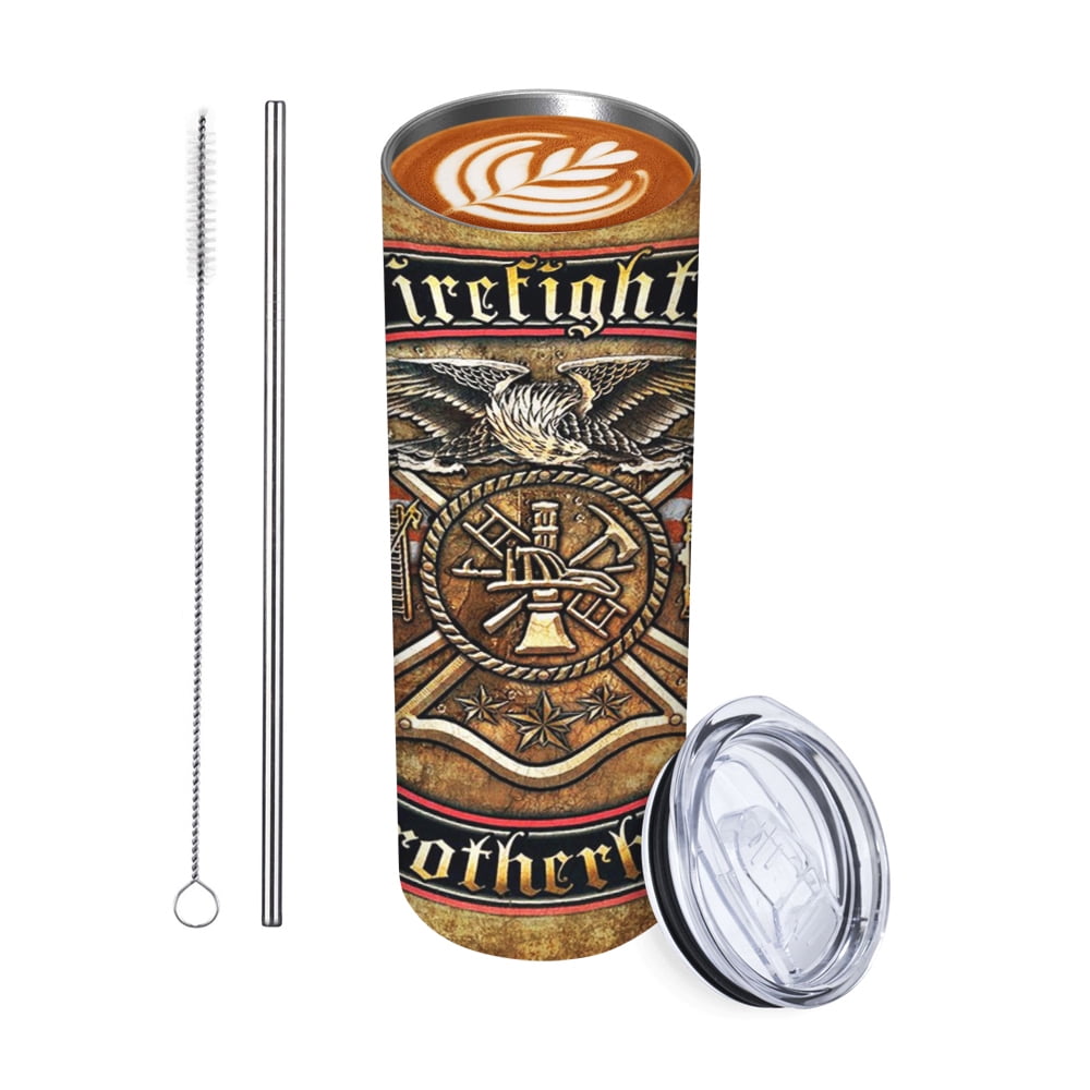 Firefighter Brotherhood 20oz Coffee Mug Cup,Stainless Steel Thermos ...