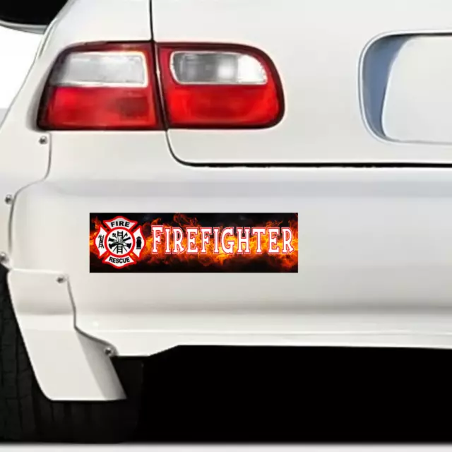 Firefighter Bumper Stickers Emergency Services First Responder Fireman ...