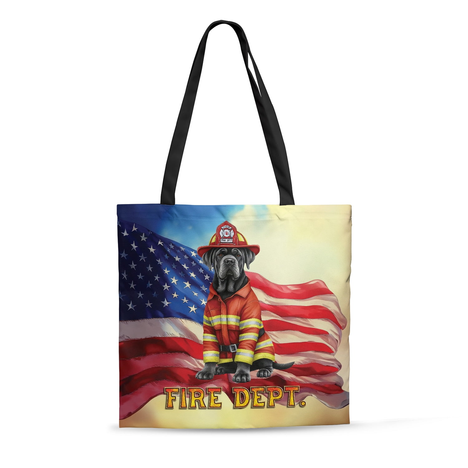 Firefighter Cane Corso Hero Rescue Fire Dept Fireman USA Flag All Over ...