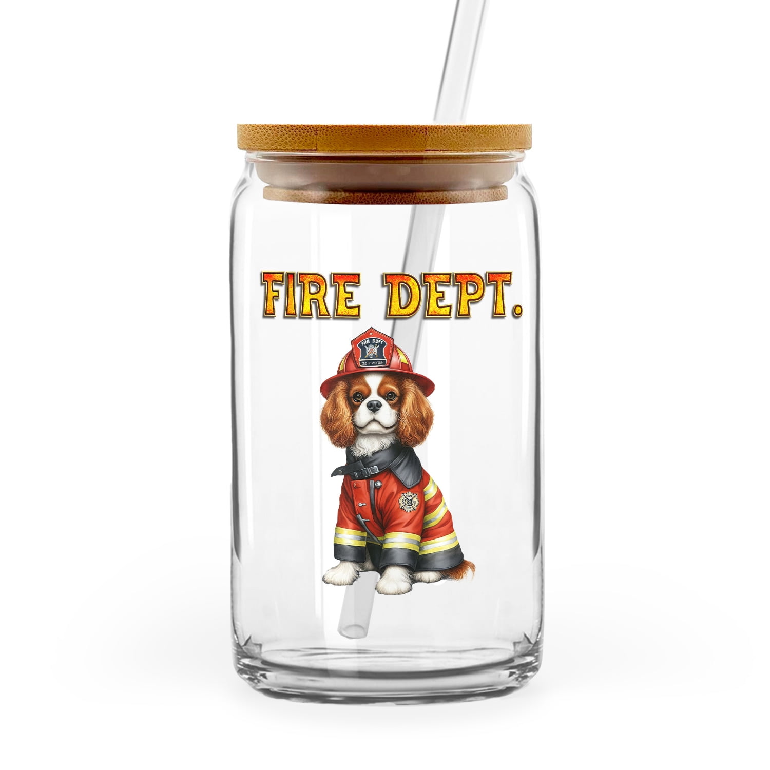 Firefighter Cavalier King Charles Spaniel Hero Rescue Fire Dept Fireman ...