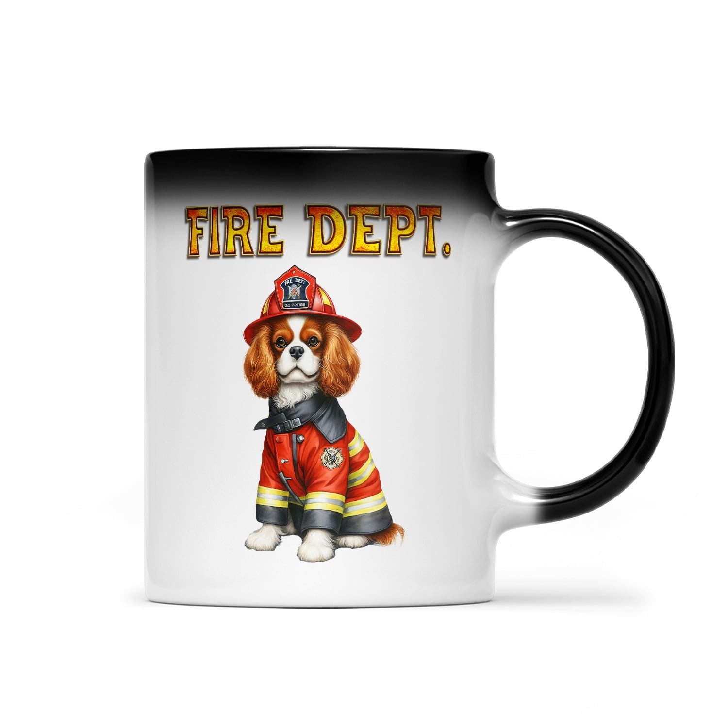 Firefighter Cavalier King Charles Spaniel Hero Rescue Fire Dept Fireman ...