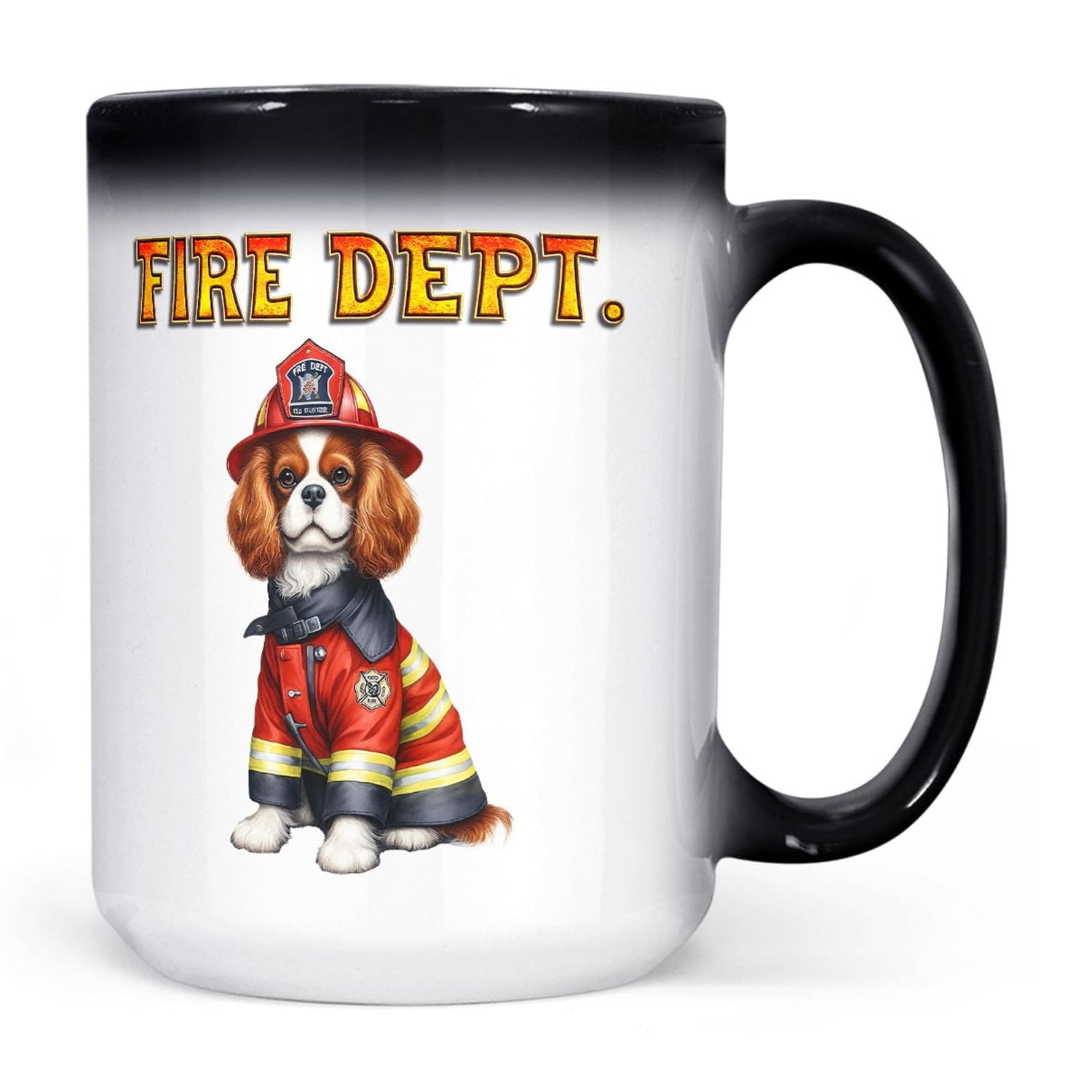 Firefighter Cavalier King Charles Spaniel Hero Rescue Fire Dept Fireman ...