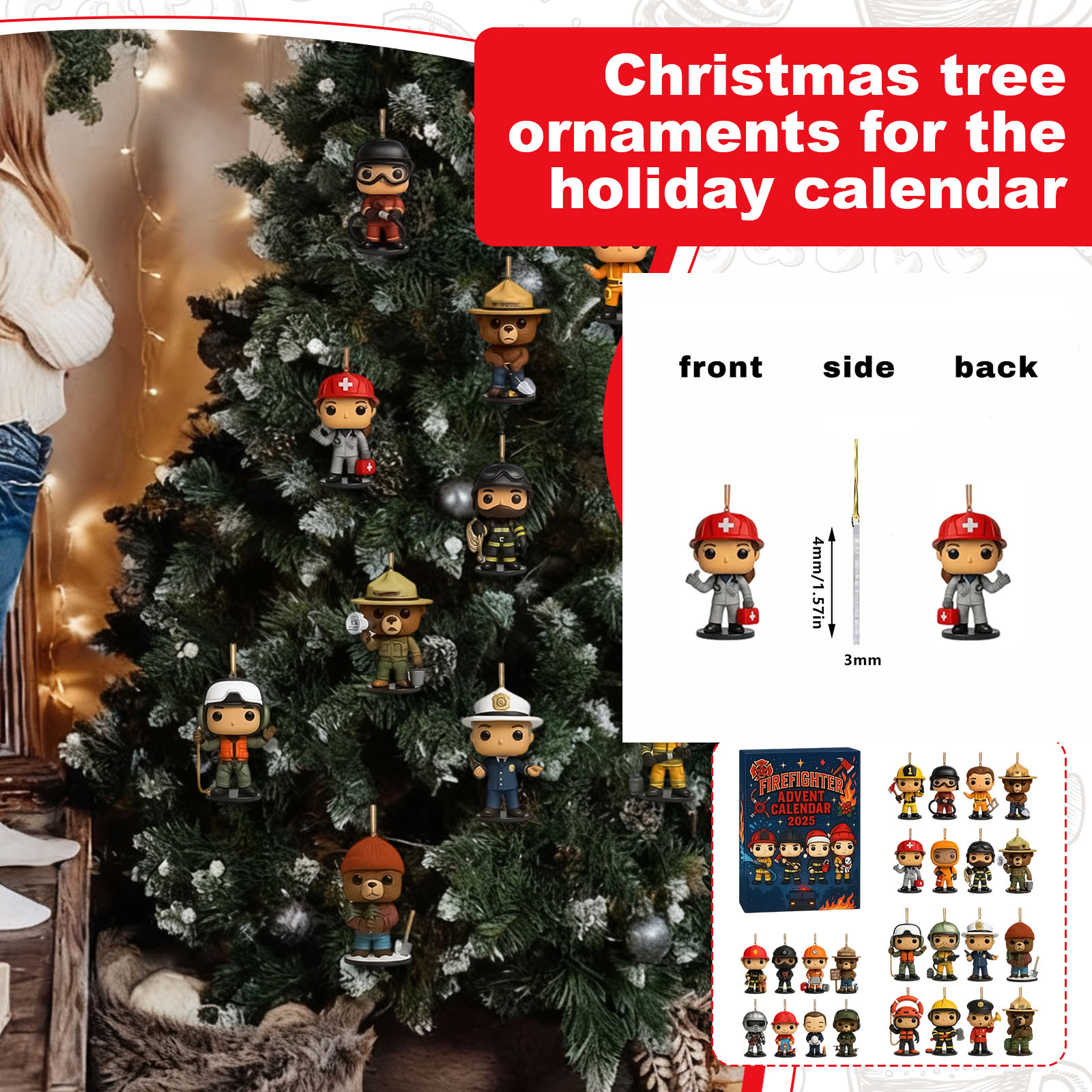 Firefighter Christmas Countdown Calendar – 2025 Christmas Advent ...