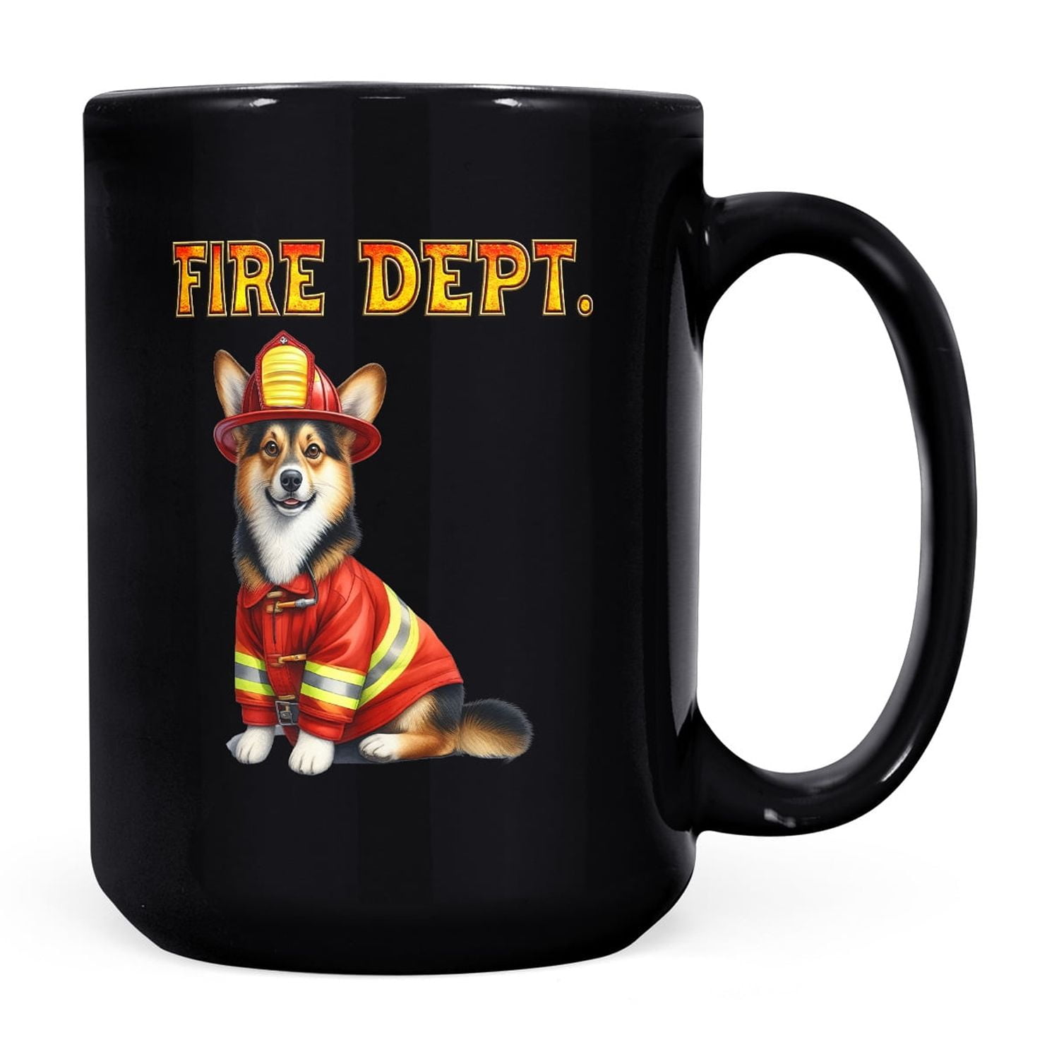 Firefighter Corgi Hero Rescue Fire Dept Fireman USA Flag Mug Welsh ...