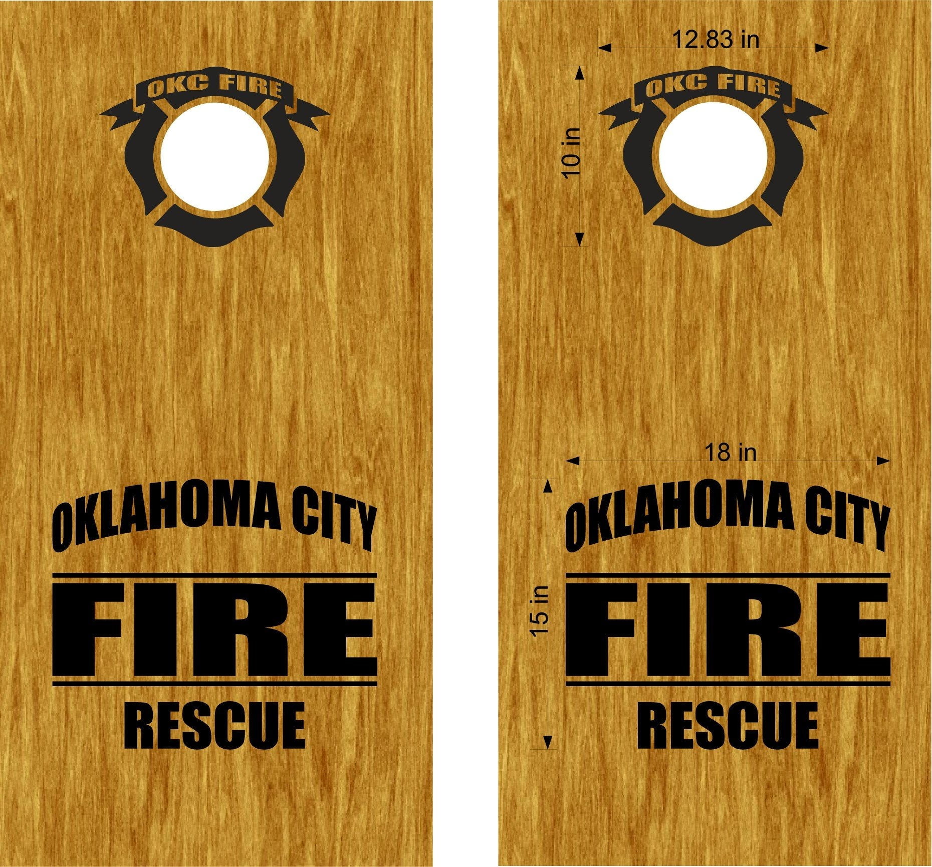 Firefighter Cornhole Board Decals with Custom Station Name - Perfect ...