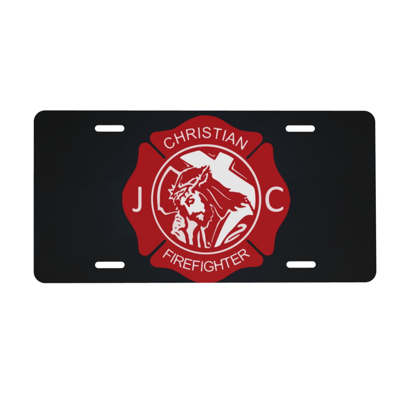 Firefighter Cross Jesus Christ License Plate 6x12 Inch Thickening ...