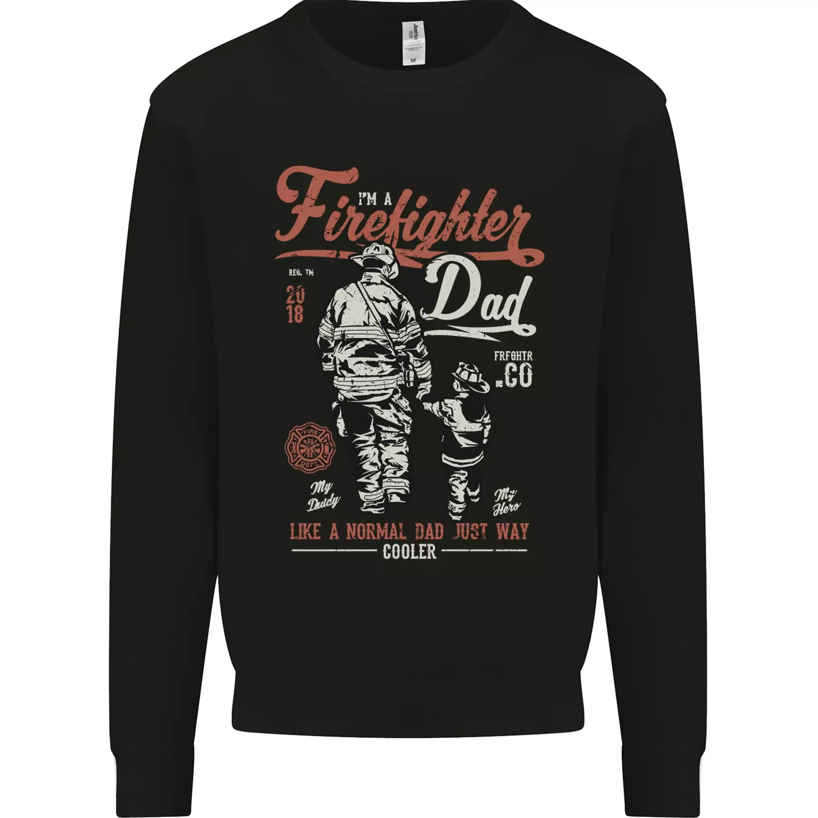 Firefighter Dad Fathers Day Fireman Mens Sweatshirt Jumper - Walmart.com
